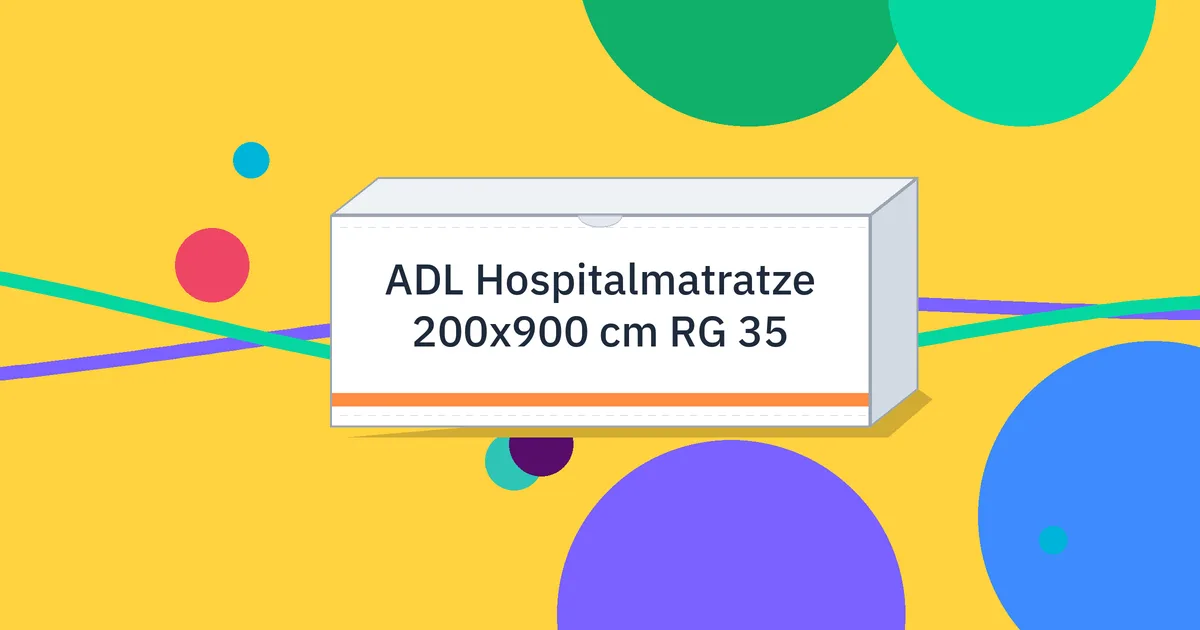 Symbolbild: Packung mit der Aufschrift ADL Hospitalmatratze 200x900 cm RG 35 (PZN 08668602) – Verfügbarkeit und Bezug in Apotheken in Frankfurt am Main