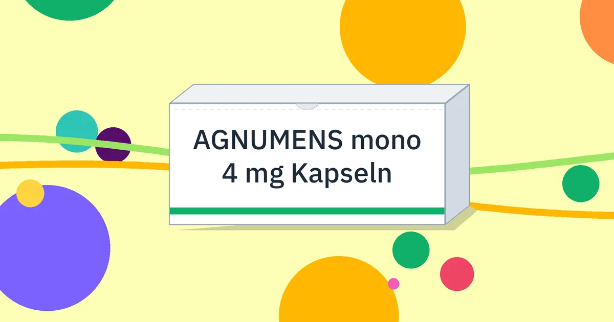 Symbolbild: Packung mit der Aufschrift AGNUMENS mono 4 mg Kapseln (PZN 19808242) – Verfügbarkeit und Bezug in Apotheken in Frankfurt am Main