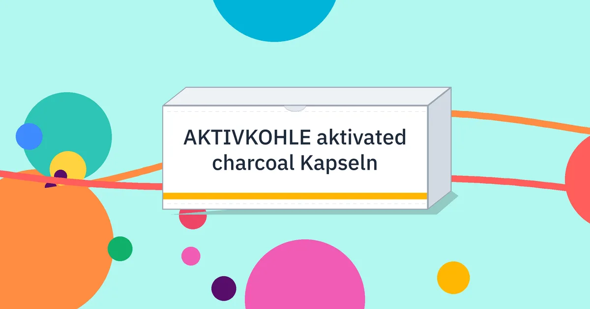 Symbolbild: Packung mit der Aufschrift AKTIVKOHLE aktivated charcoal Kapseln (PZN 15404631) – Verfügbarkeit und Bezug in Apotheken in Frankfurt am Main
