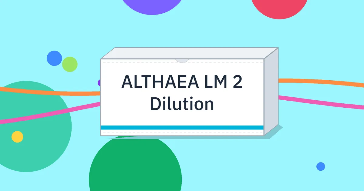Symbolbild: Packung mit der Aufschrift ALTHAEA LM 2 Dilution (PZN 13315165) – Verfügbarkeit und Bezug in Apotheken in Frankfurt am Main