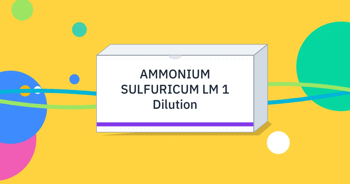 Symbolbild: Packung mit der Aufschrift AMMONIUM SULFURICUM LM 1 Dilution (PZN 13323064) – Verfügbarkeit und Bezug in Apotheken in Frankfurt am Main