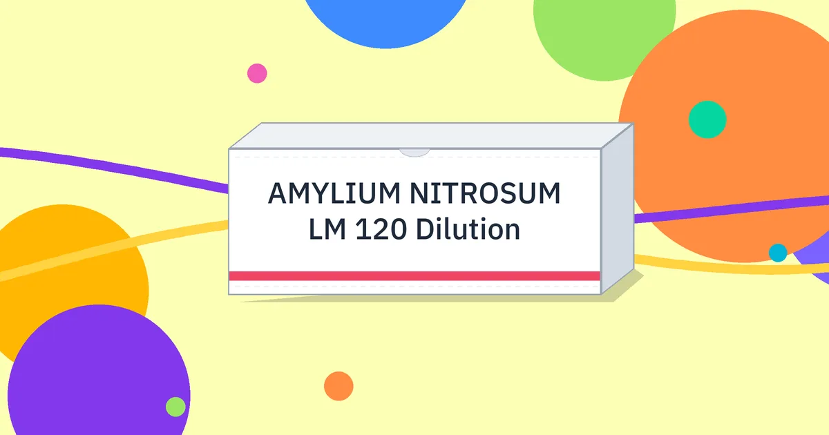 Symbolbild: Packung mit der Aufschrift AMYLIUM NITROSUM LM 120 Dilution (PZN 13326826) – Verfügbarkeit und Bezug in Apotheken in Frankfurt am Main