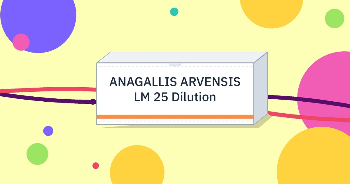 Symbolbild: Packung mit der Aufschrift ANAGALLIS ARVENSIS LM 25 Dilution (PZN 13328038) – Verfügbarkeit und Bezug in Apotheken in Frankfurt am Main