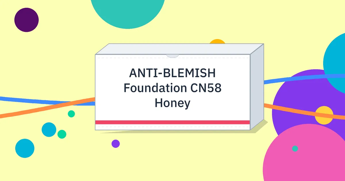 Symbolbild: Packung mit der Aufschrift ANTI-BLEMISH Foundation CN58 Honey (PZN 19153812) – Verfügbarkeit und Bezug in Apotheken in Frankfurt am Main