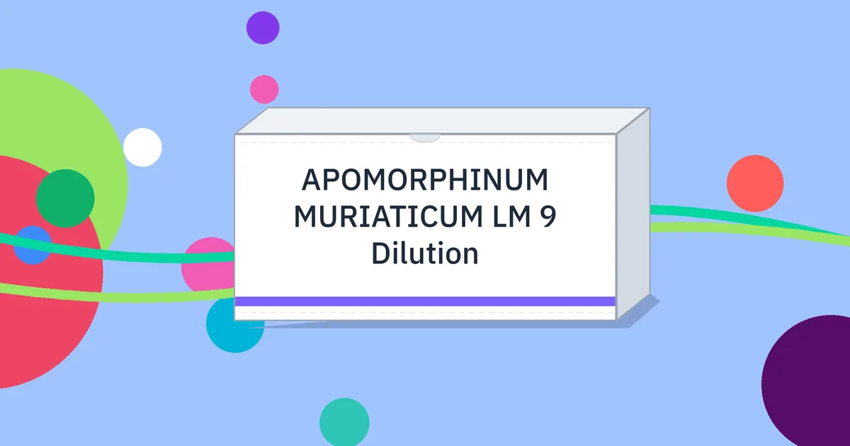 Symbolbild: Packung mit der Aufschrift APOMORPHINUM MURIATICUM LM 9 Dilution (PZN 13381044) – Verfügbarkeit und Bezug in Apotheken in Frankfurt am Main
