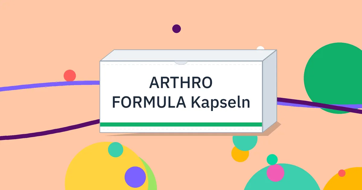 Symbolbild: Packung mit der Aufschrift ARTHRO FORMULA Kapseln (PZN 18771436) – Verfügbarkeit und Bezug in Apotheken in Frankfurt am Main