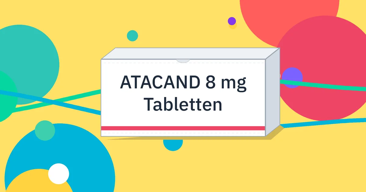 Symbolbild: Packung mit der Aufschrift ATACAND 8 mg Tabletten (PZN 08736717) – Verfügbarkeit und Bezug in Apotheken in Frankfurt am Main