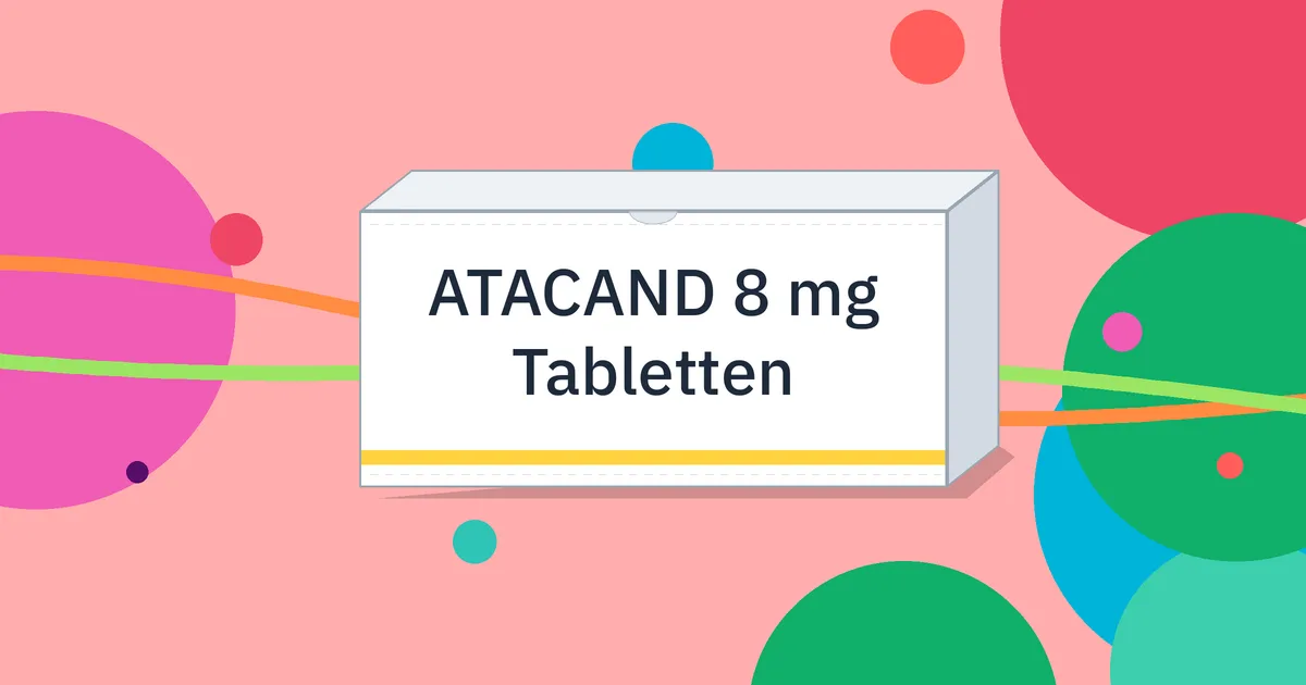 Symbolbild: Packung mit der Aufschrift ATACAND 8 mg Tabletten (PZN 13421849) – Verfügbarkeit und Bezug in Apotheken in Frankfurt am Main