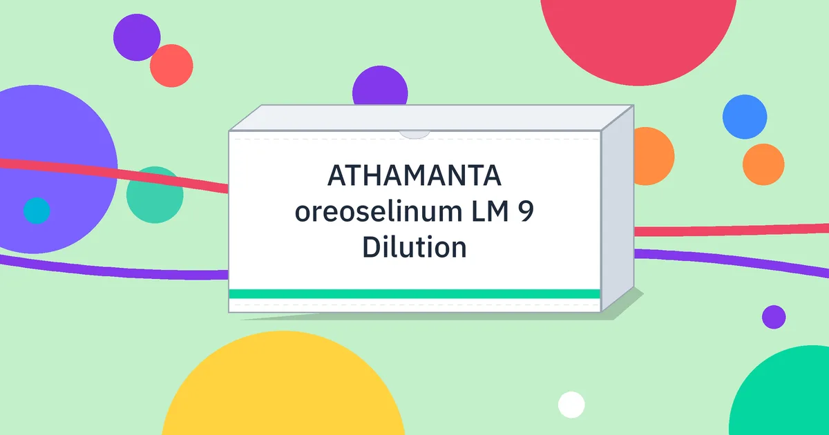 Symbolbild: Packung mit der Aufschrift ATHAMANTA oreoselinum LM 9 Dilution (PZN 13405767) – Verfügbarkeit und Bezug in Apotheken in Frankfurt am Main