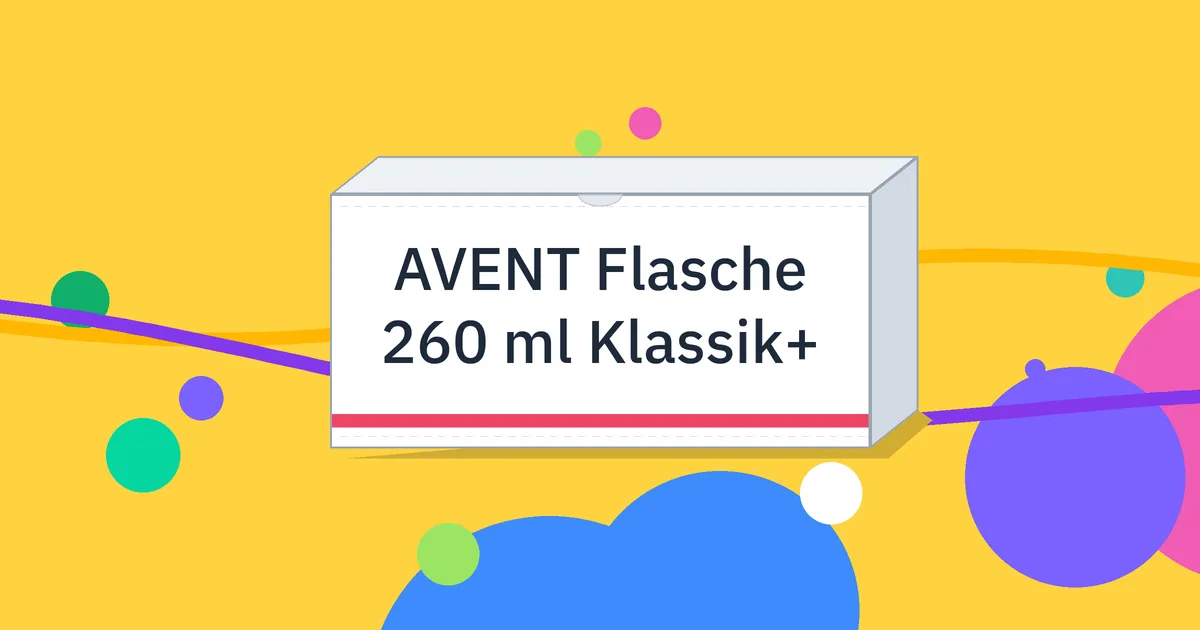 Symbolbild: Packung mit der Aufschrift AVENT Flasche 260 ml Klassik+ (PZN 12588895) – Verfügbarkeit und Bezug in Apotheken in Frankfurt am Main