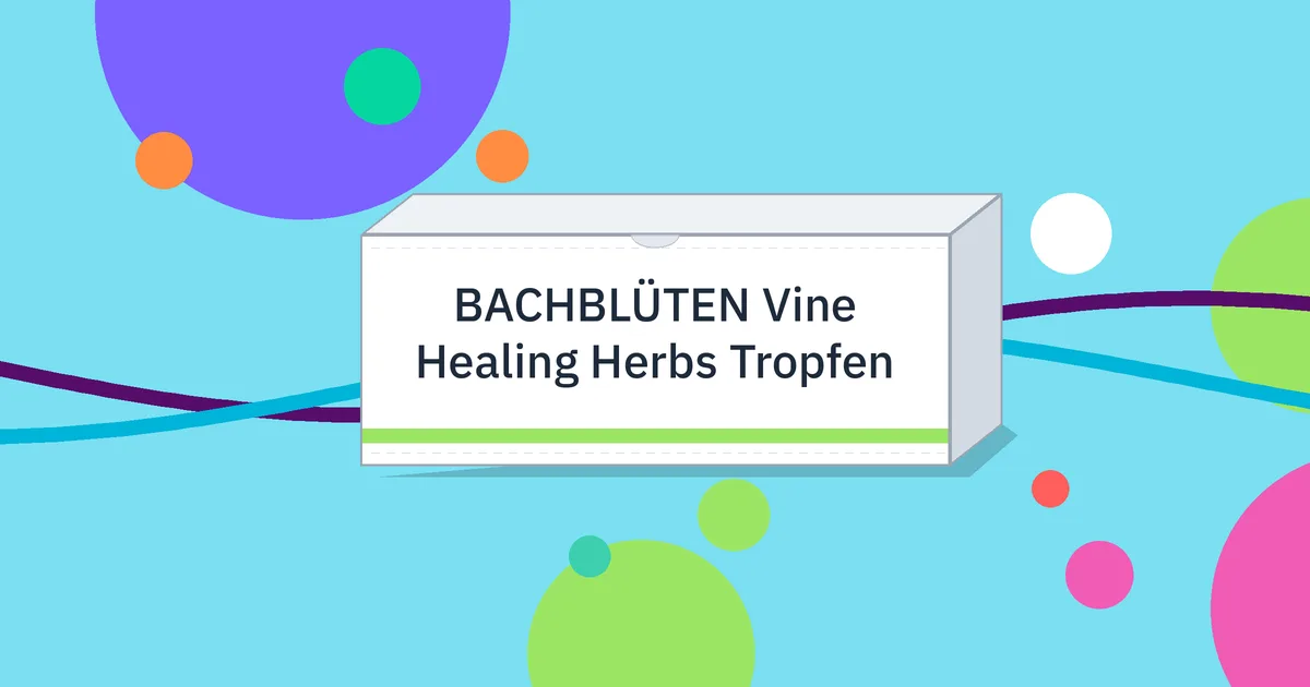 Symbolbild: Packung mit der Aufschrift BACHBLÜTEN Vine Healing Herbs Tropfen (PZN 07364194) – Verfügbarkeit und Bezug in Apotheken in Frankfurt am Main