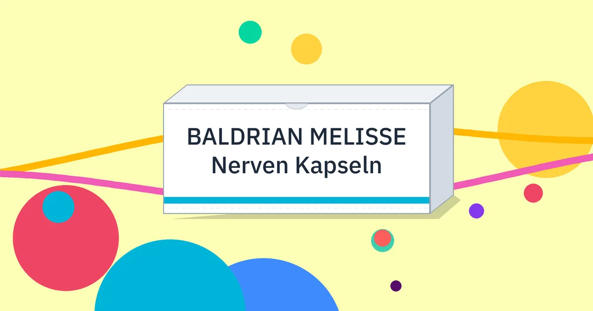 Symbolbild: Packung mit der Aufschrift BALDRIAN MELISSE Nerven Kapseln (PZN 11676864) – Verfügbarkeit und Bezug in Apotheken in Frankfurt am Main