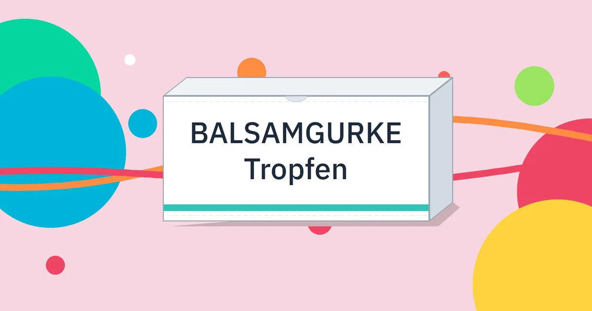 Symbolbild: Packung mit der Aufschrift BALSAMGURKE Tropfen (PZN 14310767) – Verfügbarkeit und Bezug in Apotheken in Frankfurt am Main