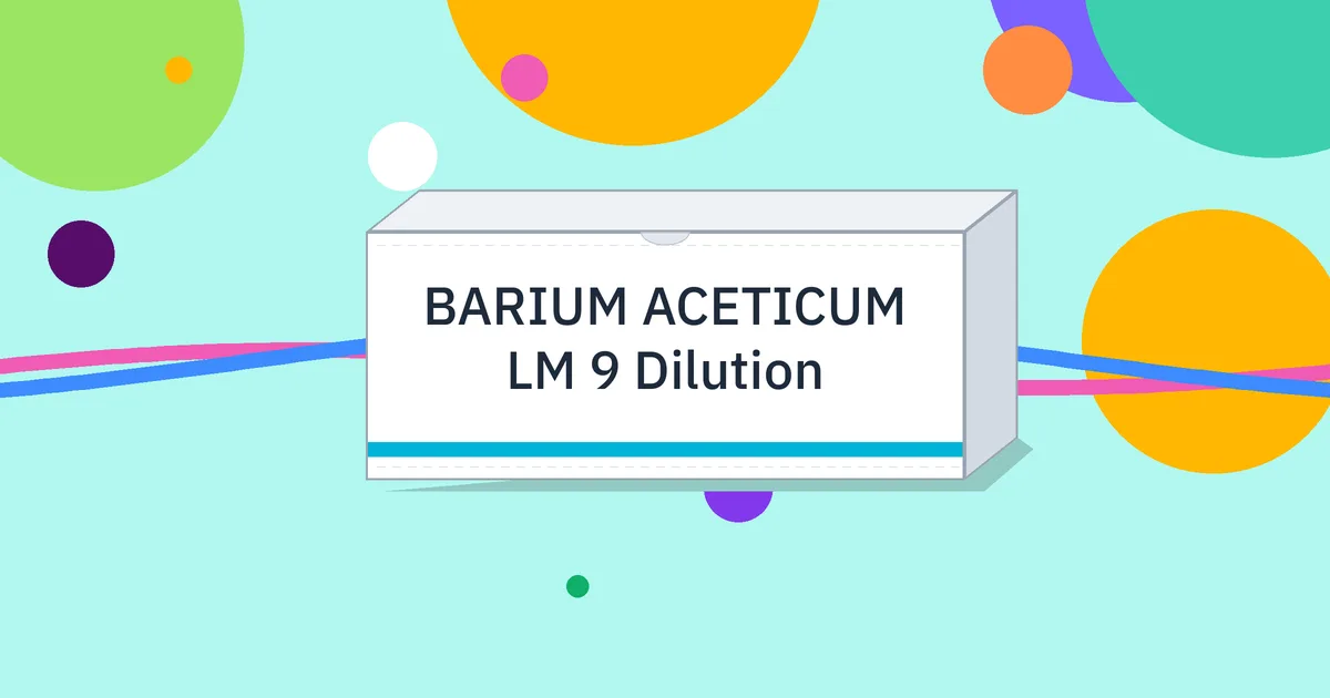 Symbolbild: Packung mit der Aufschrift BARIUM ACETICUM LM 9 Dilution (PZN 12788482) – Verfügbarkeit und Bezug in Apotheken in Frankfurt am Main