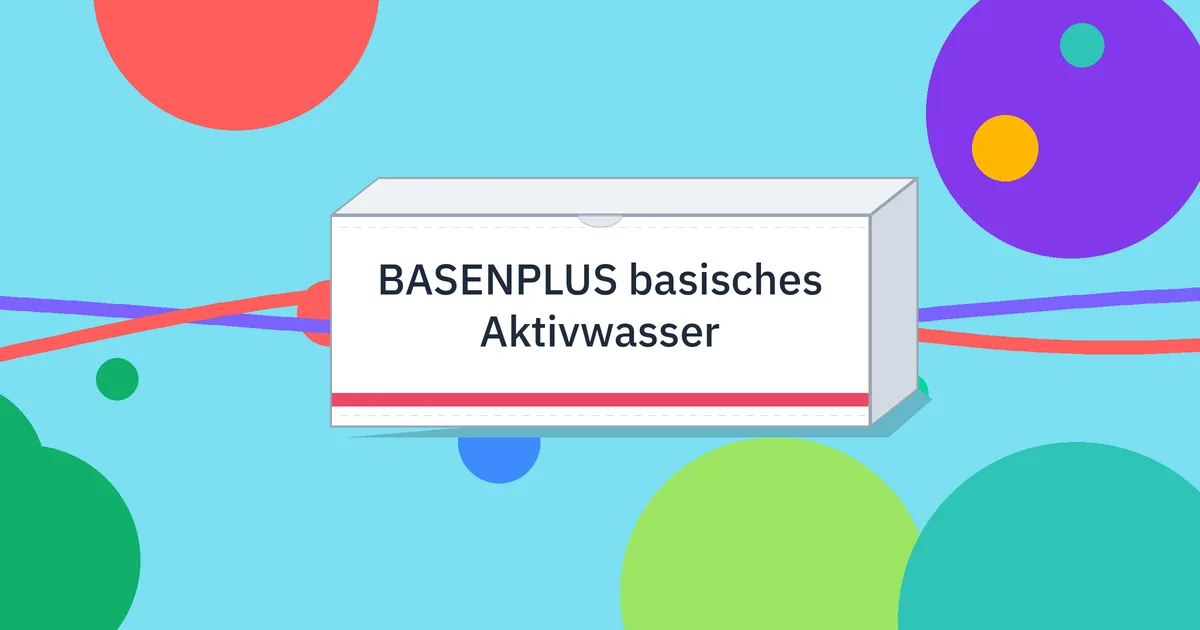 Symbolbild: Packung mit der Aufschrift BASENPLUS basisches Aktivwasser (PZN 06839821) – Verfügbarkeit und Bezug in Apotheken in Frankfurt am Main