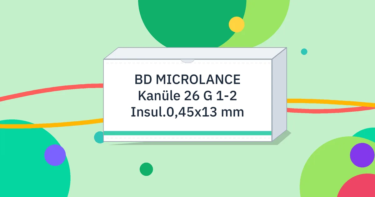 Symbolbild: Packung mit der Aufschrift BD MICROLANCE Kanüle 26 G 1-2 Insul.0,45x13 mm (PZN 03087065) – Verfügbarkeit und Bezug in Apotheken in Frankfurt am Main