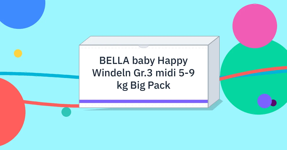 Symbolbild: Packung mit der Aufschrift BELLA baby Happy Windeln Gr.3 midi 5-9 kg Big Pack (PZN 19772722) – Verfügbarkeit und Bezug in Apotheken in Frankfurt am Main