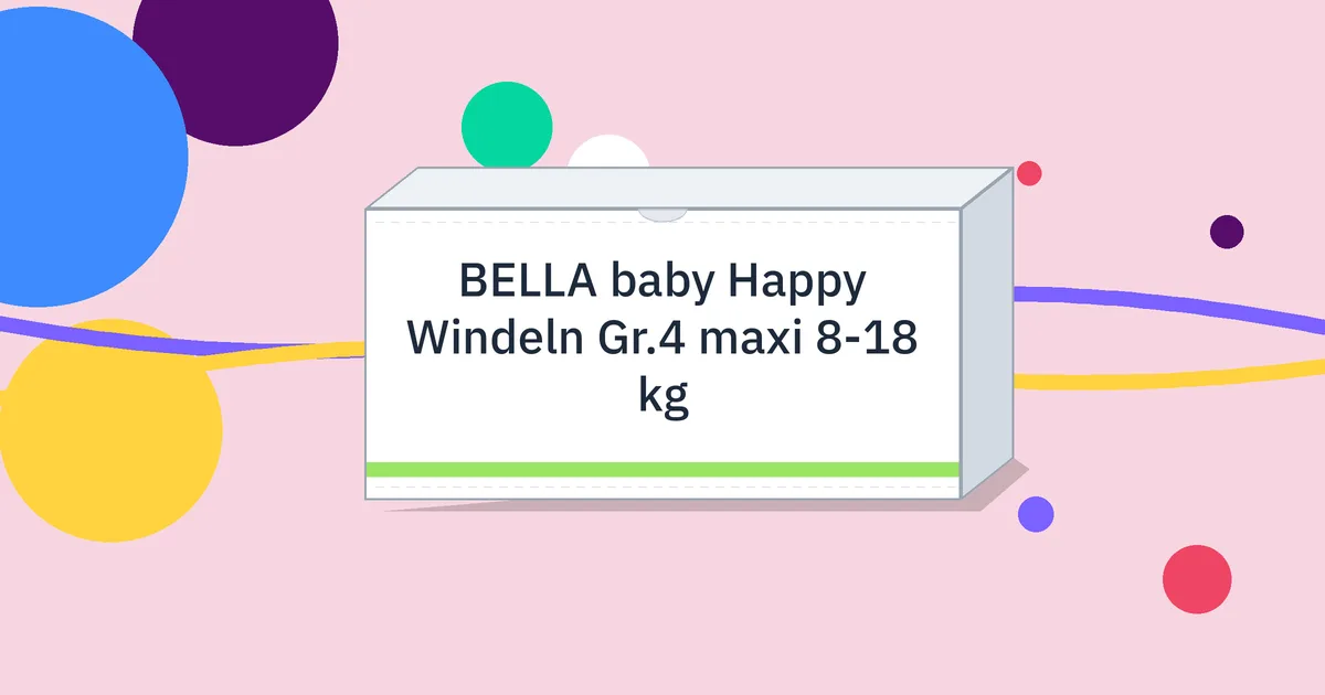 Symbolbild: Packung mit der Aufschrift BELLA baby Happy Windeln Gr.4 maxi 8-18 kg (PZN 15209970) – Verfügbarkeit und Bezug in Apotheken in Frankfurt am Main