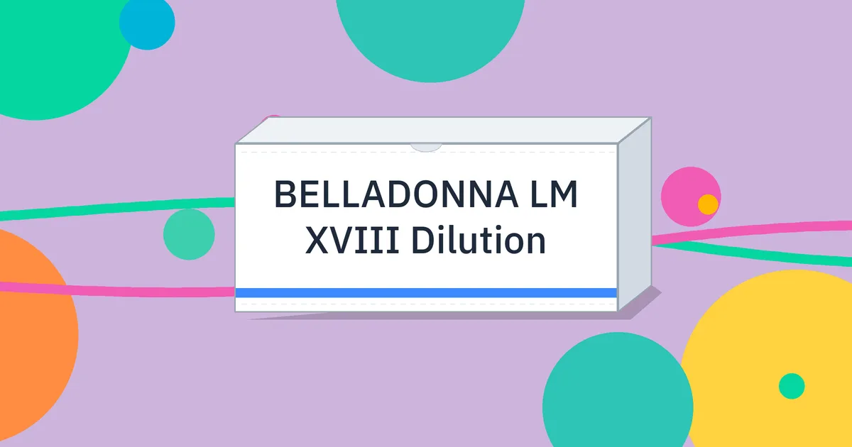Symbolbild: Packung mit der Aufschrift BELLADONNA LM XVIII Dilution (PZN 03490246) – Verfügbarkeit und Bezug in Apotheken in Frankfurt am Main