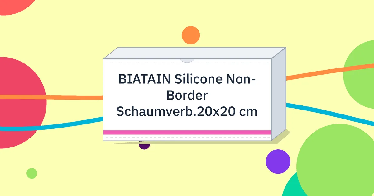 Symbolbild: Packung mit der Aufschrift BIATAIN Silicone Non-Border Schaumverb.20x20 cm (PZN 19223518) – Verfügbarkeit und Bezug in Apotheken in Frankfurt am Main