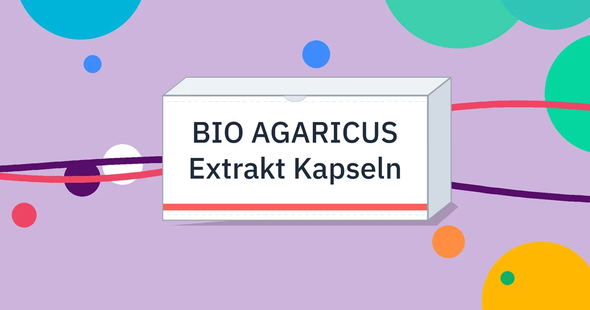 Symbolbild: Packung mit der Aufschrift BIO AGARICUS Extrakt Kapseln (PZN 10790411) – Verfügbarkeit und Bezug in Apotheken in Frankfurt am Main