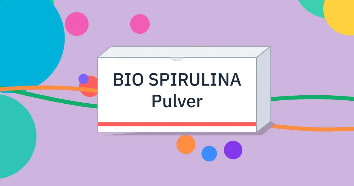 Symbolbild: Packung mit der Aufschrift BIO SPIRULINA Pulver (PZN 10008221) – Verfügbarkeit und Bezug in Apotheken in Frankfurt am Main