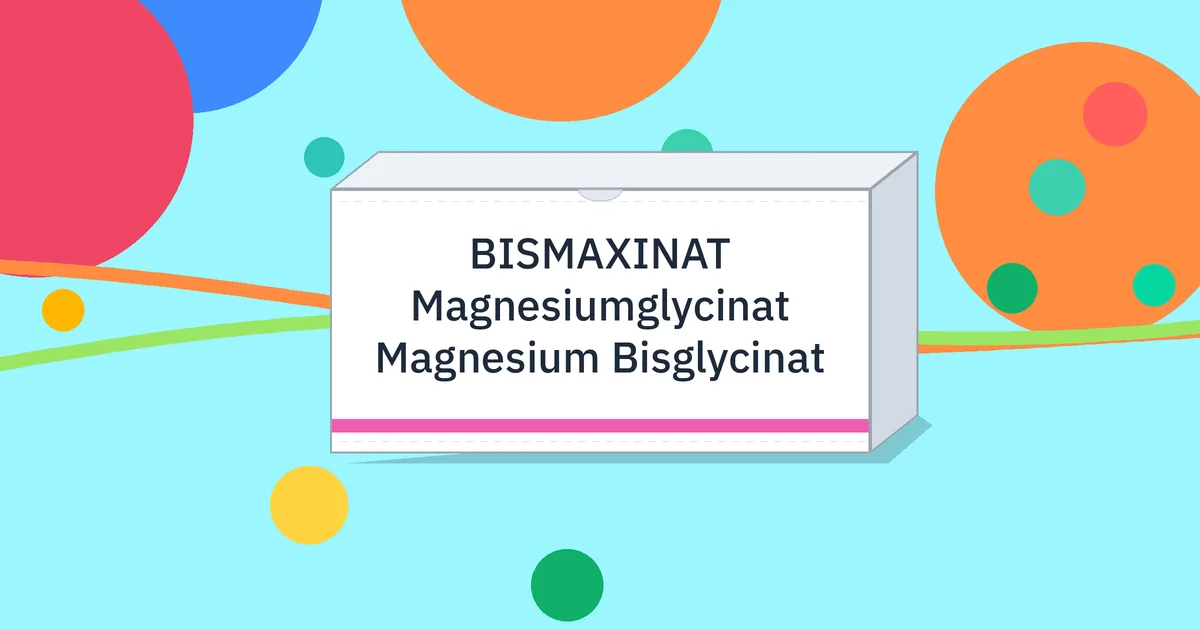 Symbolbild: Packung mit der Aufschrift BISMAXINAT Magnesiumglycinat Magnesium Bisglycinat (PZN 19979989) – Verfügbarkeit und Bezug in Apotheken in Frankfurt am Main