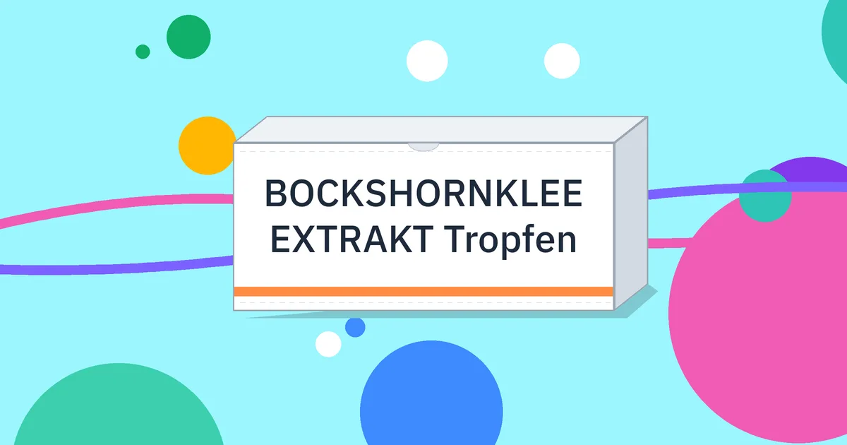 Symbolbild: Packung mit der Aufschrift BOCKSHORNKLEE EXTRAKT Tropfen (PZN 20210923) – Verfügbarkeit und Bezug in Apotheken in Frankfurt am Main