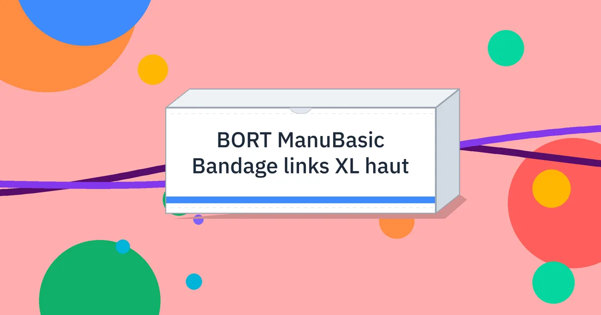 Symbolbild: Packung mit der Aufschrift BORT ManuBasic Bandage links XL haut (PZN 00239014) – Verfügbarkeit und Bezug in Apotheken in Frankfurt am Main
