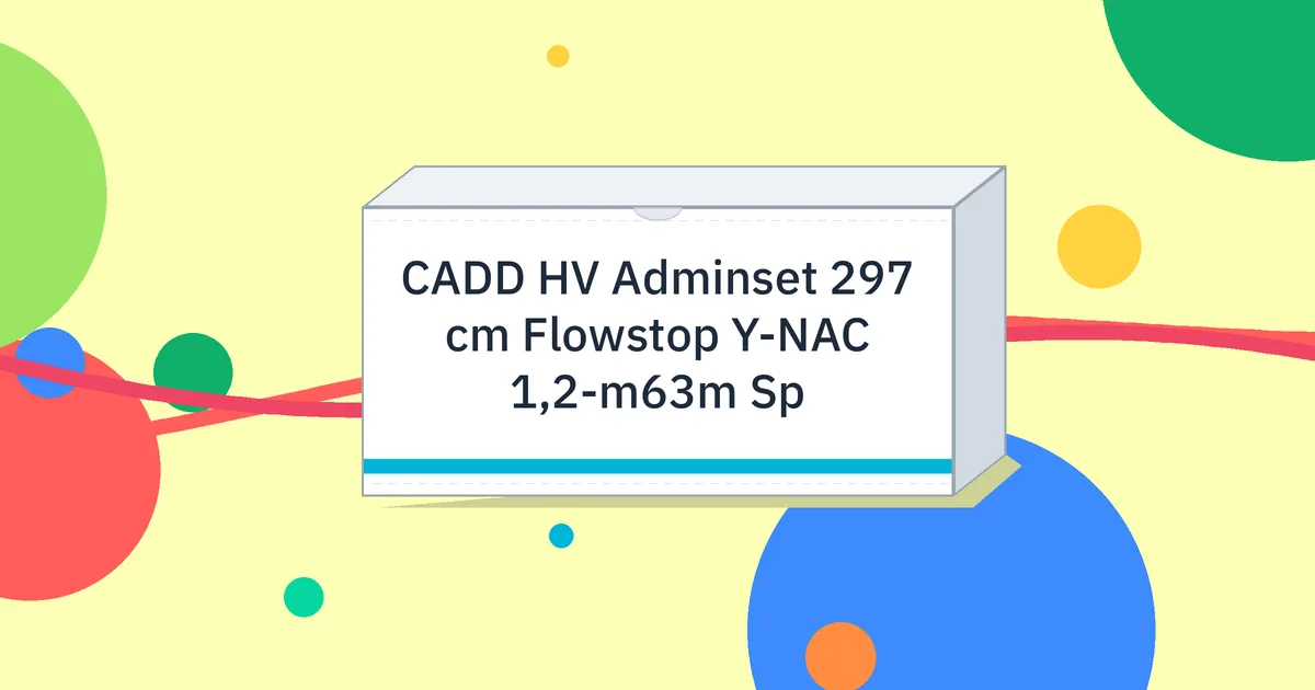 Symbolbild: Packung mit der Aufschrift CADD HV Adminset 297 cm Flowstop Y-NAC 1,2-m63m Sp (PZN 16786089) – Verfügbarkeit und Bezug in Apotheken in Frankfurt am Main