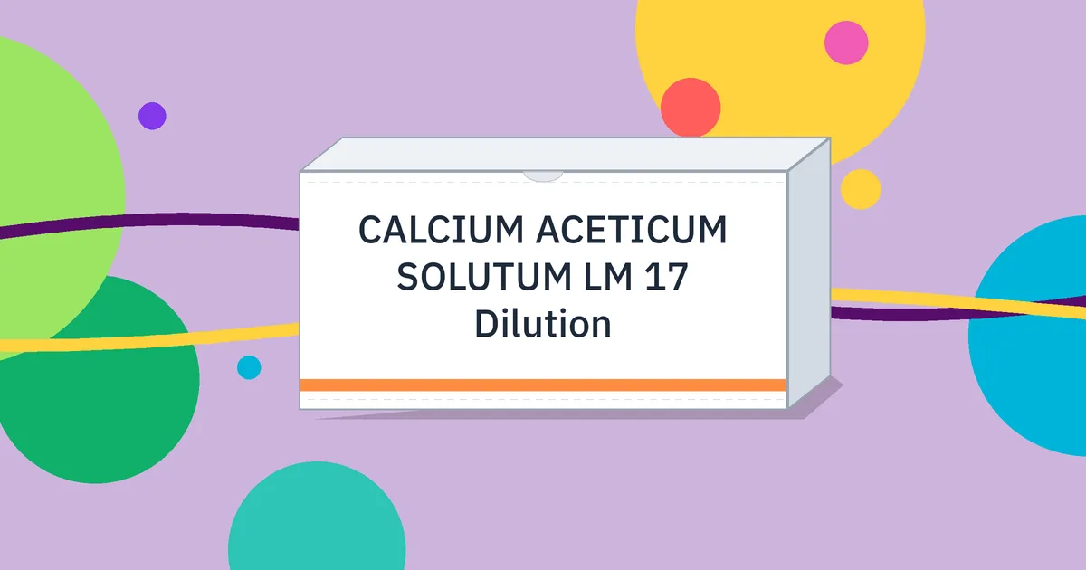 Symbolbild: Packung mit der Aufschrift CALCIUM ACETICUM SOLUTUM LM 17 Dilution (PZN 13406614) – Verfügbarkeit und Bezug in Apotheken in Frankfurt am Main