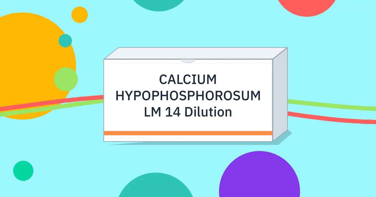 Symbolbild: Packung mit der Aufschrift CALCIUM HYPOPHOSPHOROSUM LM 14 Dilution (PZN 13408814) – Verfügbarkeit und Bezug in Apotheken in Frankfurt am Main