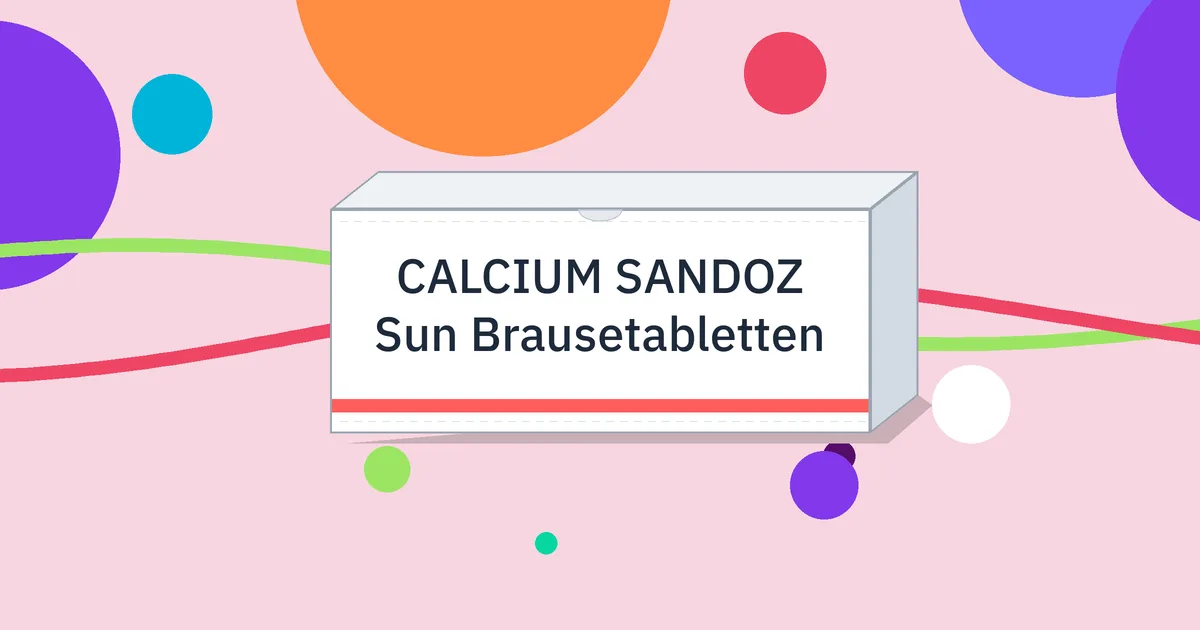 Symbolbild: Packung mit der Aufschrift CALCIUM SANDOZ Sun Brausetabletten (PZN 00729971) – Verfügbarkeit und Bezug in Apotheken in Frankfurt am Main