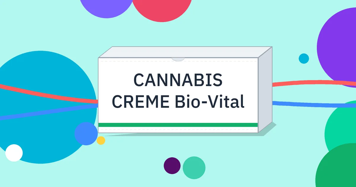 Symbolbild: Packung mit der Aufschrift CANNABIS CREME Bio-Vital (PZN 17945383) – Verfügbarkeit und Bezug in Apotheken in Frankfurt am Main