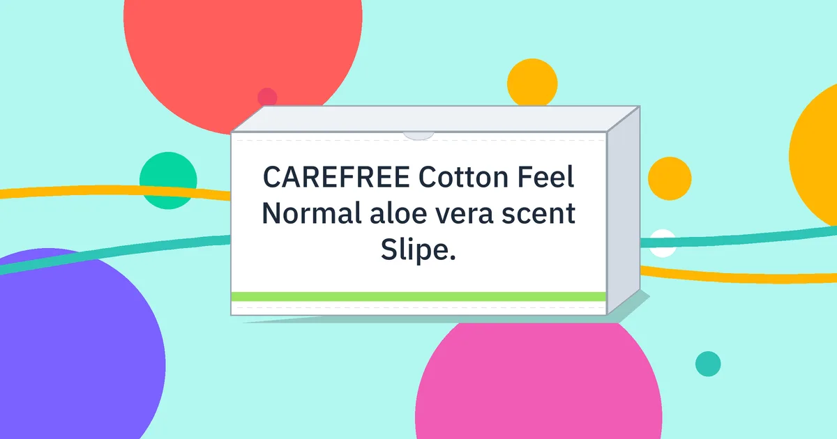 Symbolbild: Packung mit der Aufschrift CAREFREE Cotton Feel Normal aloe vera scent Slipe. (PZN 18456002) – Verfügbarkeit und Bezug in Apotheken in Frankfurt am Main