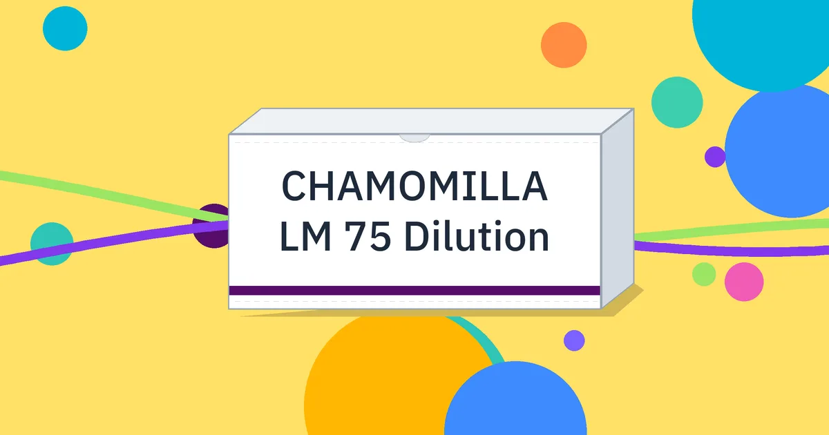 Symbolbild: Packung mit der Aufschrift CHAMOMILLA LM 75 Dilution (PZN 12812772) – Verfügbarkeit und Bezug in Apotheken in Frankfurt am Main