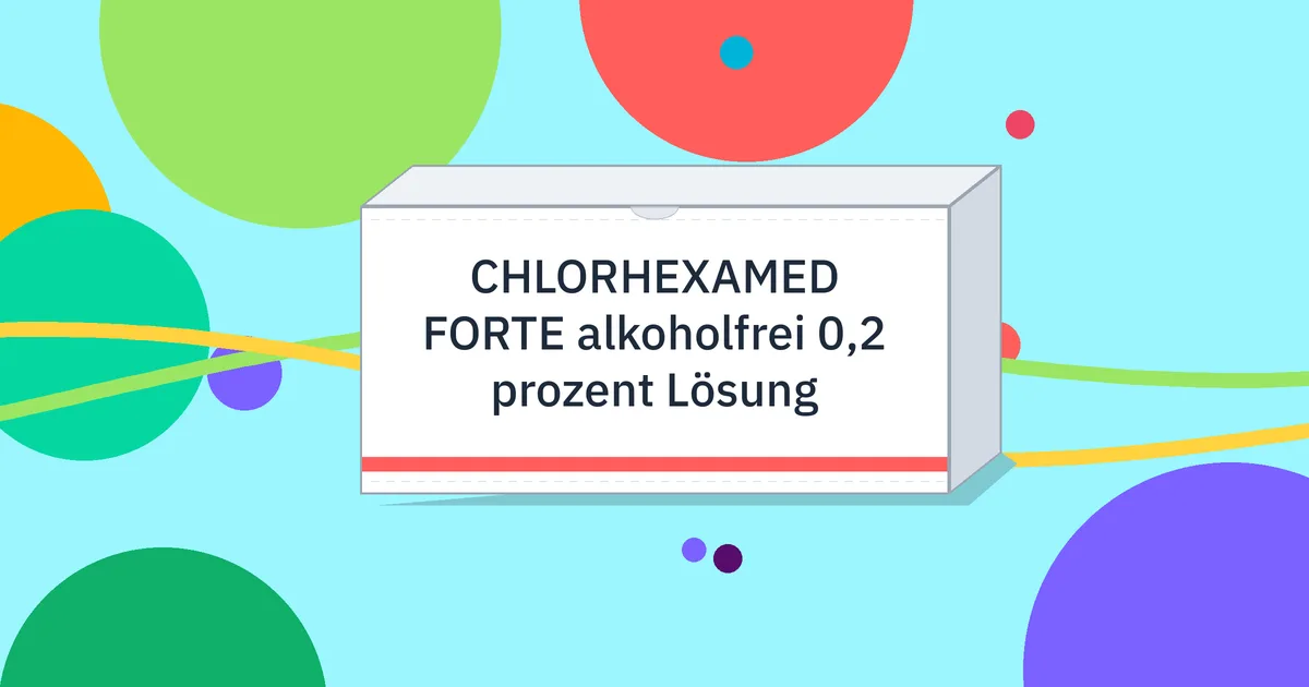 Symbolbild: Packung mit der Aufschrift CHLORHEXAMED FORTE alkoholfrei 0,2 prozent Lösung (PZN 12574692) – Verfügbarkeit und Bezug in Apotheken in Frankfurt am Main