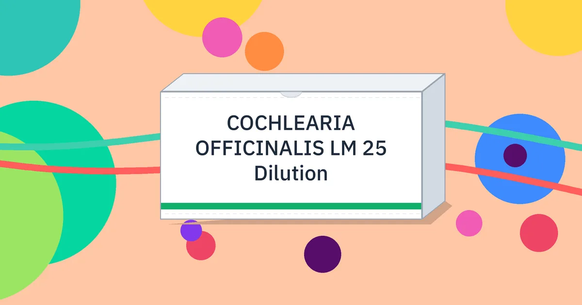 Symbolbild: Packung mit der Aufschrift COCHLEARIA OFFICINALIS LM 25 Dilution (PZN 12829643) – Verfügbarkeit und Bezug in Apotheken in Frankfurt am Main