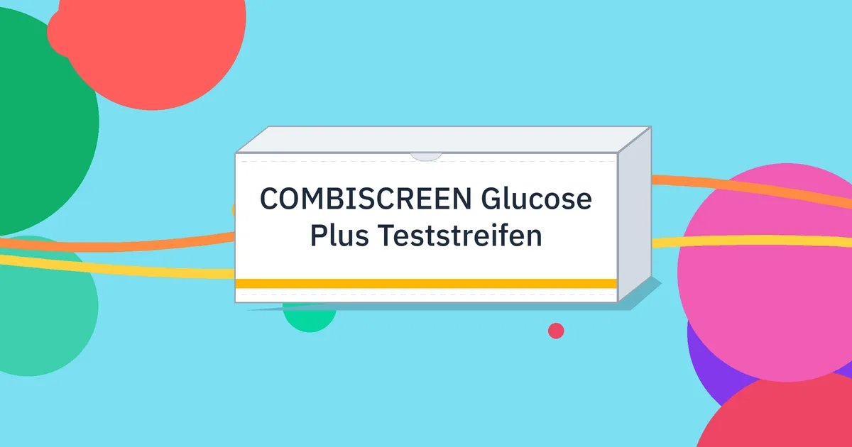 Symbolbild: Packung mit der Aufschrift COMBISCREEN Glucose Plus Teststreifen (PZN 12151922) – Verfügbarkeit und Bezug in Apotheken in Frankfurt am Main