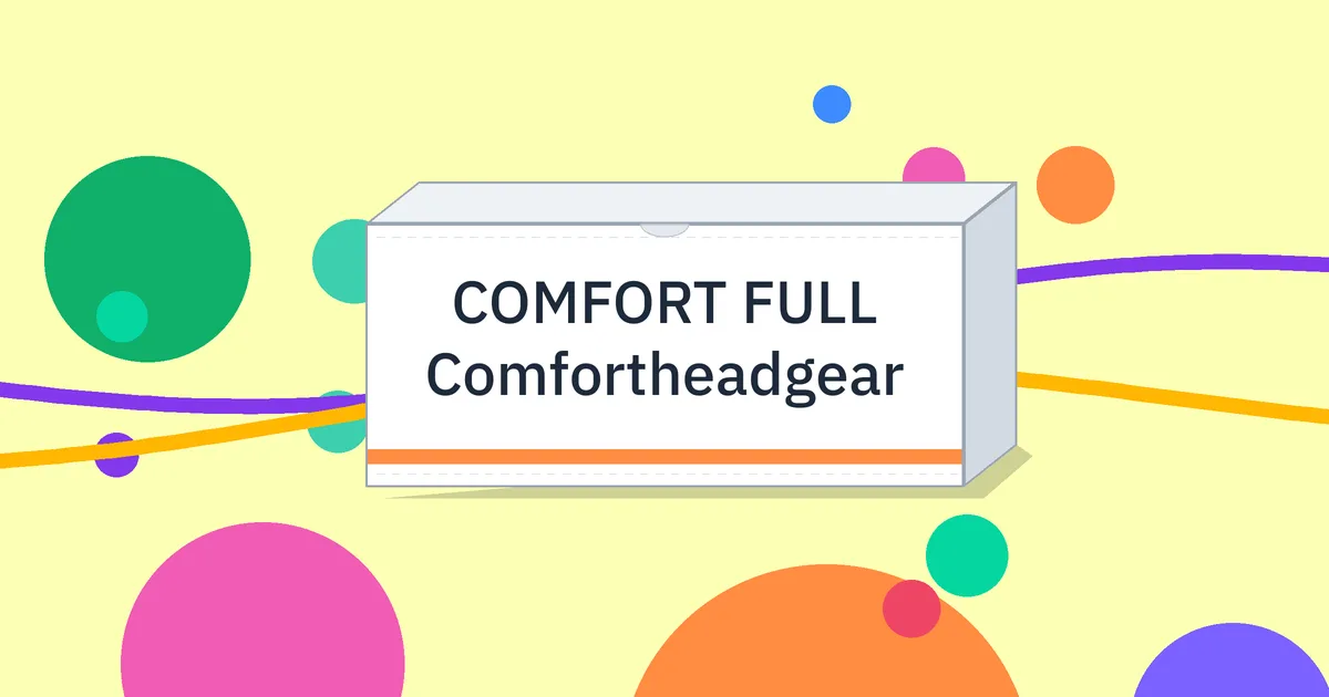 Symbolbild: Packung mit der Aufschrift COMFORT FULL Comfortheadgear (PZN 03025578) – Verfügbarkeit und Bezug in Apotheken in Frankfurt am Main