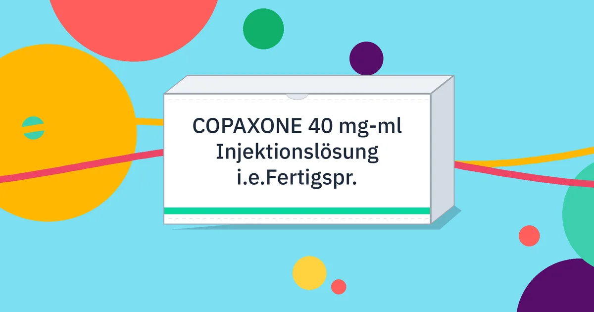Symbolbild: Packung mit der Aufschrift COPAXONE 40 mg-ml Injektionslösung i.e.Fertigspr. (PZN 12422427) – Verfügbarkeit und Bezug in Apotheken in Frankfurt am Main