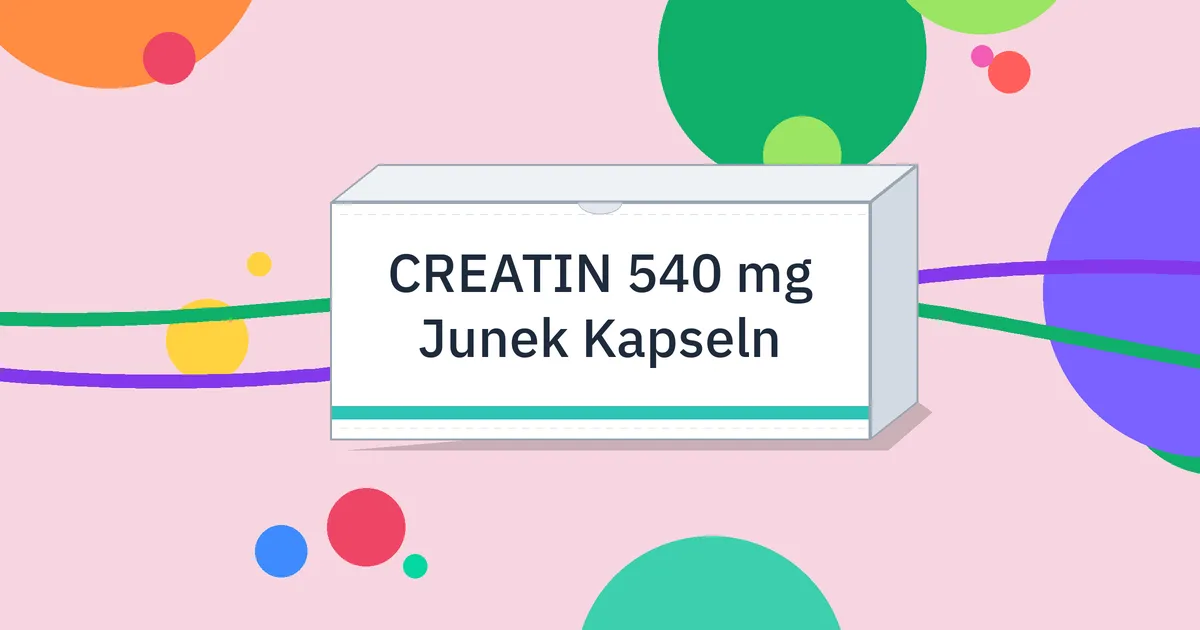 Symbolbild: Packung mit der Aufschrift CREATIN 540 mg Junek Kapseln (PZN 09324916) – Verfügbarkeit und Bezug in Apotheken in Frankfurt am Main