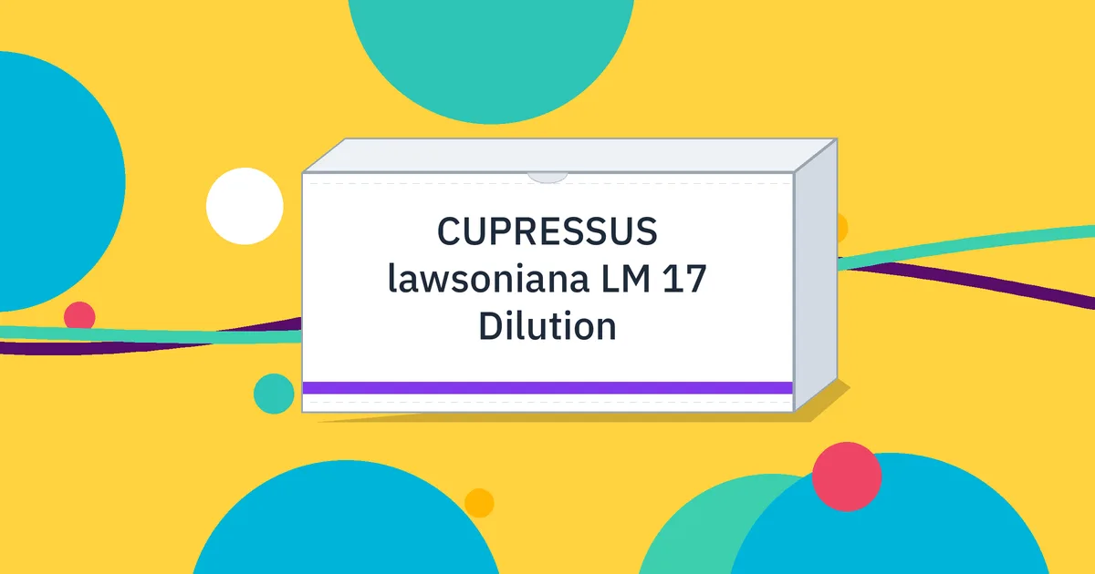 Symbolbild: Packung mit der Aufschrift CUPRESSUS lawsoniana LM 17 Dilution (PZN 13457787) – Verfügbarkeit und Bezug in Apotheken in Frankfurt am Main