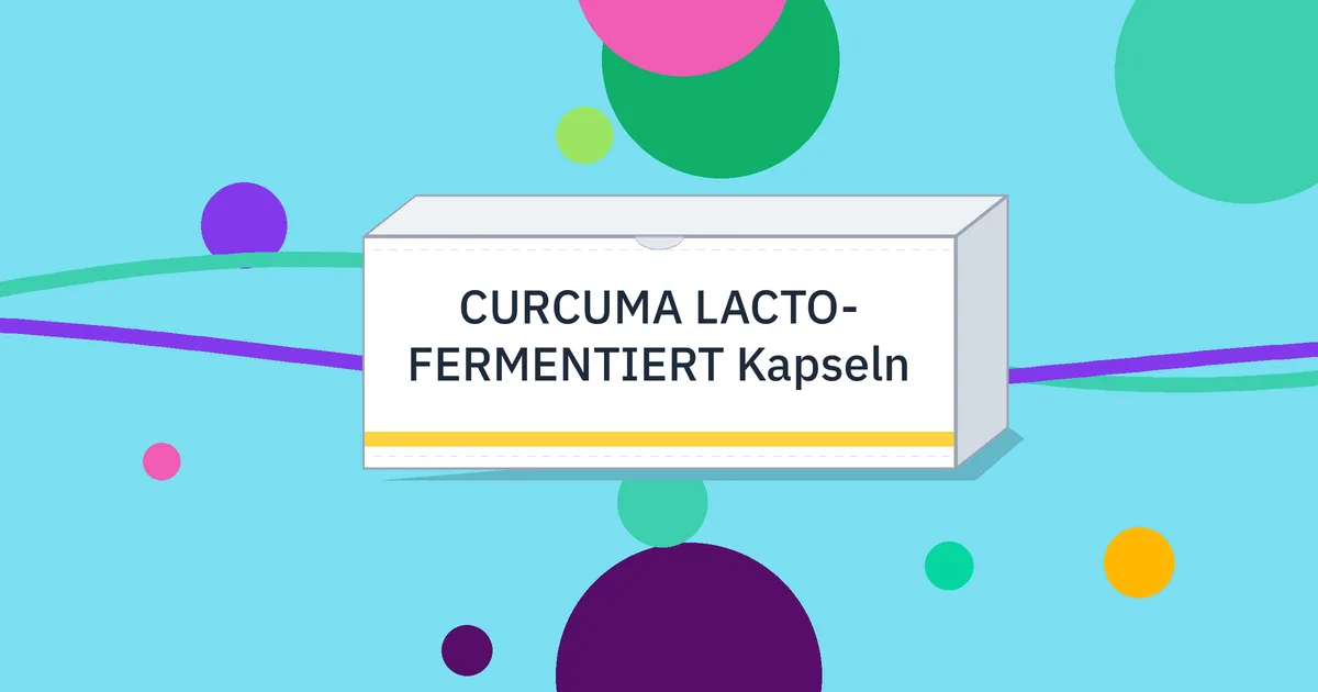 Symbolbild: Packung mit der Aufschrift CURCUMA LACTO-FERMENTIERT Kapseln (PZN 17448414) – Verfügbarkeit und Bezug in Apotheken in Frankfurt am Main