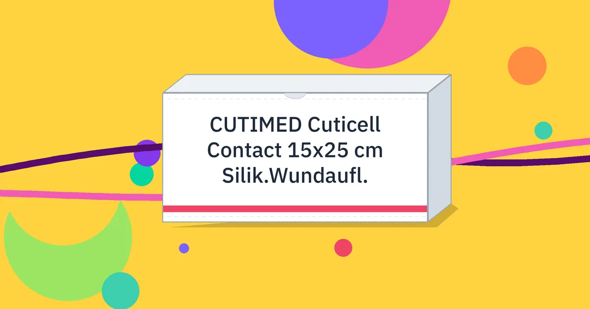 Symbolbild: Packung mit der Aufschrift CUTIMED Cuticell Contact 15x25 cm Silik.Wundaufl. (PZN 17971044) – Verfügbarkeit und Bezug in Apotheken in Frankfurt am Main