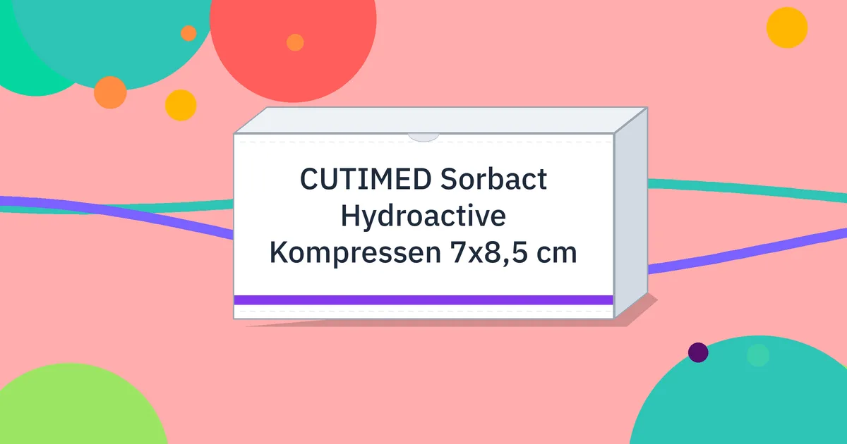 Symbolbild: Packung mit der Aufschrift CUTIMED Sorbact Hydroactive Kompressen 7x8,5 cm (PZN 14221443) – Verfügbarkeit und Bezug in Apotheken in Frankfurt am Main