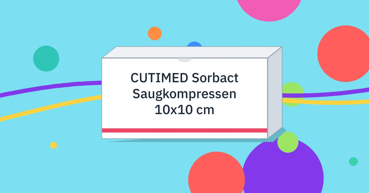 Symbolbild: Packung mit der Aufschrift CUTIMED Sorbact Saugkompressen 10x10 cm (PZN 17451379) – Verfügbarkeit und Bezug in Apotheken in Frankfurt am Main