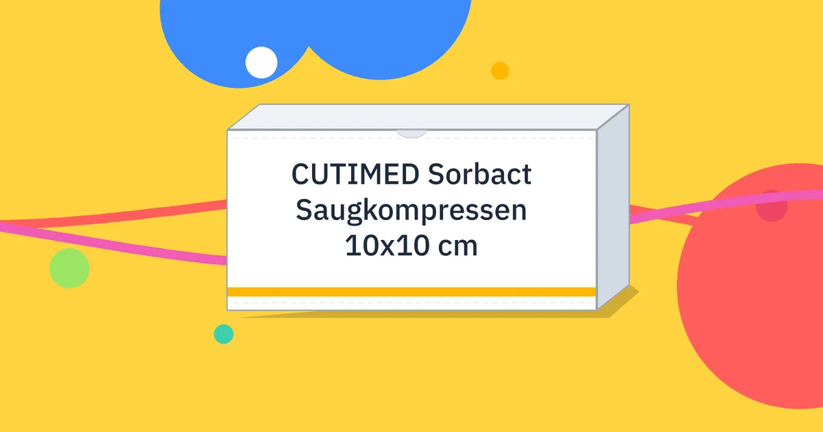 Symbolbild: Packung mit der Aufschrift CUTIMED Sorbact Saugkompressen 10x10 cm (PZN 19631163) – Verfügbarkeit und Bezug in Apotheken in Frankfurt am Main