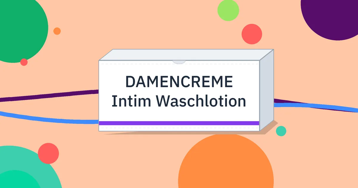 Symbolbild: Packung mit der Aufschrift DAMENCREME Intim Waschlotion (PZN 16529412) – Verfügbarkeit und Bezug in Apotheken in Frankfurt am Main