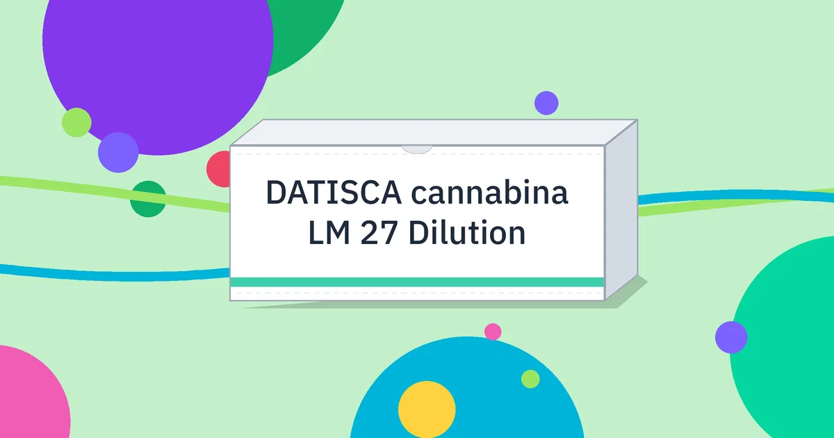 Symbolbild: Packung mit der Aufschrift DATISCA cannabina LM 27 Dilution (PZN 13462073) – Verfügbarkeit und Bezug in Apotheken in Frankfurt am Main
